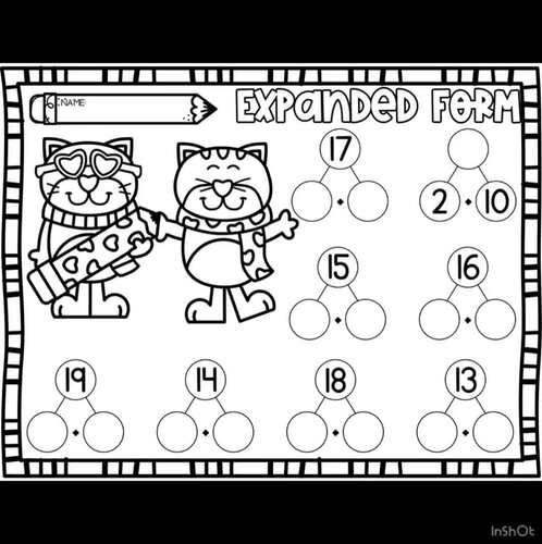 Teen Numbers + Number Bonds Worksheets for Kindergarten | TPT