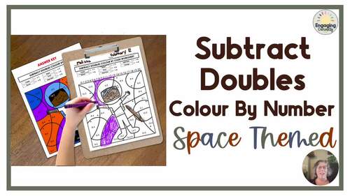 Space Theme Subtract Doubles Color-by-Number for Differentiated Math ...