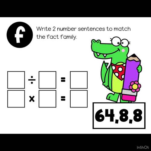 Spring Multiplication and Division Fact Families Task Cards for 3rd Grade