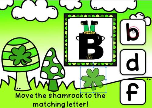 St Patricks Day ABC Alphabet Letter Matching Uppercase & Lowercase ...