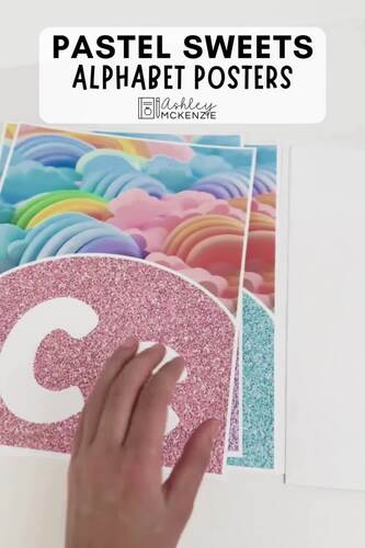 Pastel Sweets Classroom Decor | Alphabet Posters - Editable! by Ashley ...