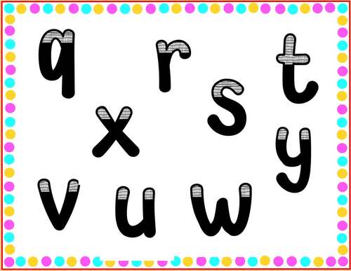Printable Black and White Abstract Bulletin Board Letters,Large ...