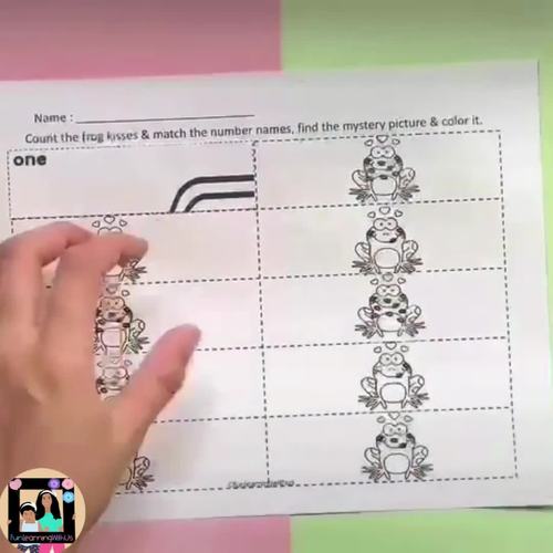 Valentine's Day Counting to 10 Activity | Mystery Picture Counting Puzzle