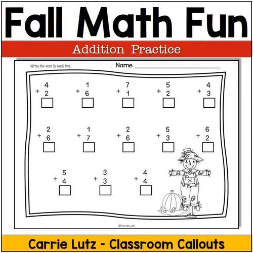 Fall Addition and Subtraction by Carrie Lutz - Classroom Callouts