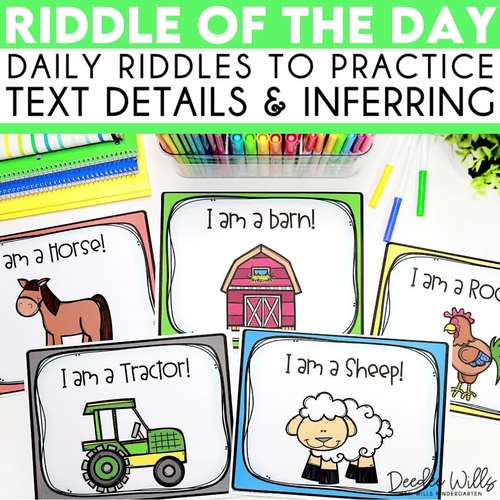 Spring Inferences Activities Riddle of the Day Farm Animals, Earth Day ...