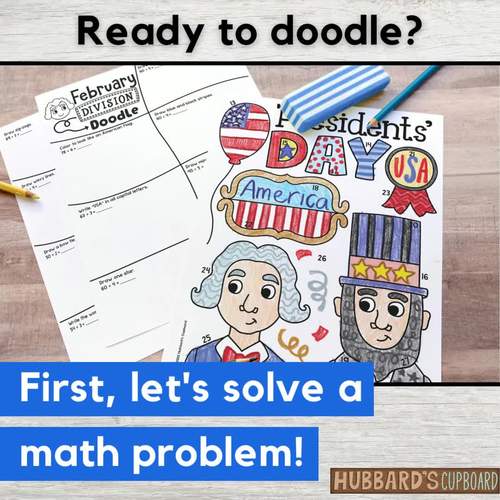 Presidents Day Math Activity - Multi-Digit Division 4th/5th Gr. - Patriotic