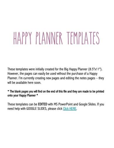 EDITABLE Teacher Planner Templates for Happy Planner - 2020-2021 (2 colors)