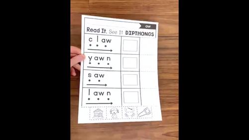 Diphthongs | Read It, See It | Reading Intervention Activities | TPT