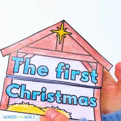 The first Christmas story nativity sequencing craft activity birth of Jesus