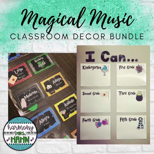 Magical Music Classroom Decor Bundle by Harmony with Mrs Hahn | TpT