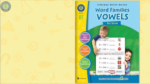 Word Families: Vowels BIG BOOK Gr. PK-2 by Classroom Complete Press