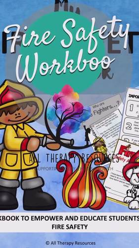 FIRE SAFETY WORKBOOK - Kids Fire Prevention Week by All Therapy Resources