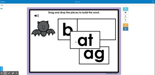 Onset and Rime Boom Cards™ Short Vowel A by Independent Little Learners