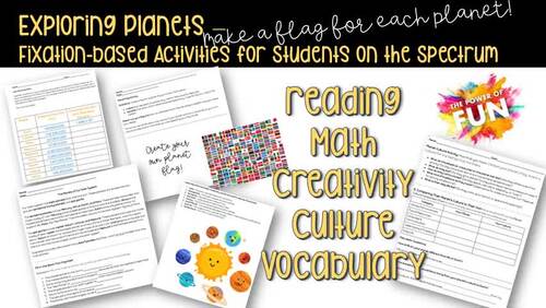 Exploring Planets Create a Planet Flag ASD Fixation-Based Reading Lesson