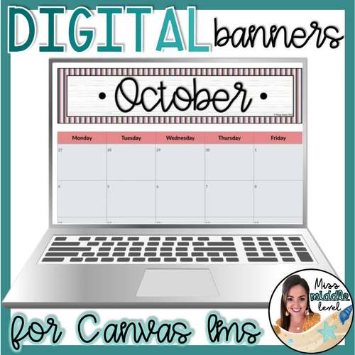 Nautical Banners for Canvas LMS by Miss Middle Level - Paige Wrightson