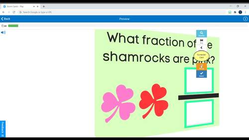 Shamrock Fractions Boom Cards by Hands on Learning LLC | TPT