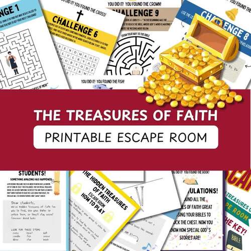 Bible Escape Room: Hidden Treasures of Faith - Sunday School Scavenger Hunt