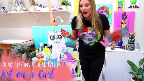 Art on a Cart Art Lessons 20 Art Projects Art Activities Art Cart Art ...