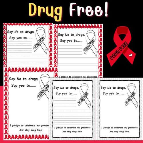Red ribbon week : drug free! by Active Learning By Doing | TPT