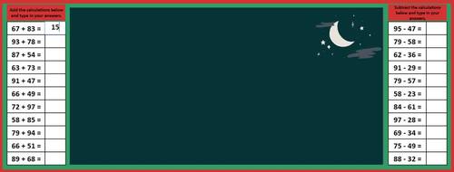 Mystery Digital Pixel Art NO PREP -Festive Owls 2-digit Addition and ...