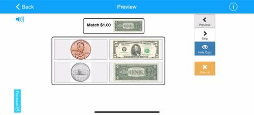 Identical Picture Matching, Money Themed Boom Cards™ by Transition Time