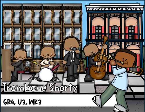 MyView Grade 4 Unit 3 Week 3 Trombone Shorty Vocab Slideshow & Corner ...