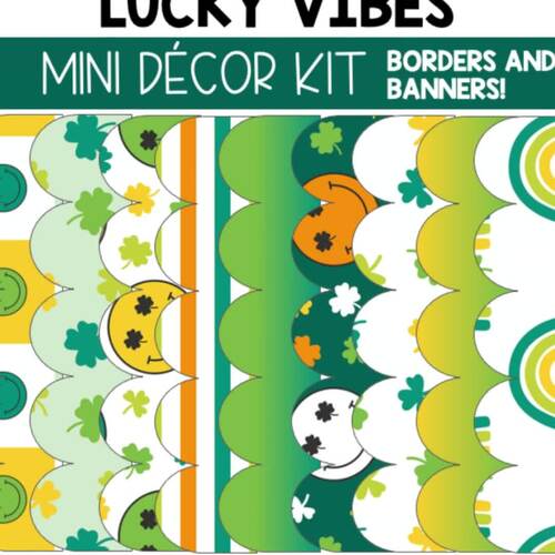 Lucky Vibes Mini Decor Kit / St. Patricks Day Bulletin Decor | TPT