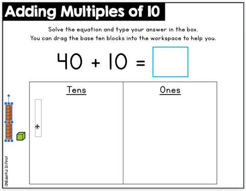 Adding and Subtracting Multiples of 10 for Google Slides | Distance ...