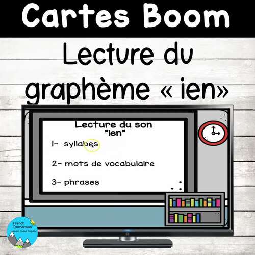 Sons composés French phonics graphème " ien " lecture sur Boom avec audio
