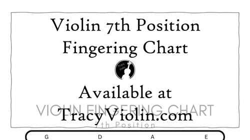 Ultimate Violin Fingering Chart - 7th Position by Tracy Violin | TPT