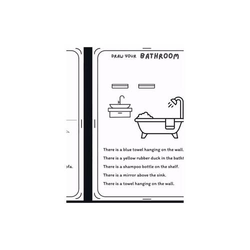 Draw the Details - 9 Rooms in a House Worksheets Grade 1-3 by Freya K.