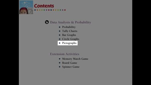 Data Analysis & Probability: Pictographs - Pre-Assess/Teach - PC Gr. PK-2