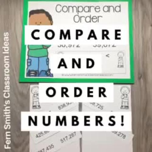 Compare and Order Numbers Center Games by Fern Smith's Classroom Ideas
