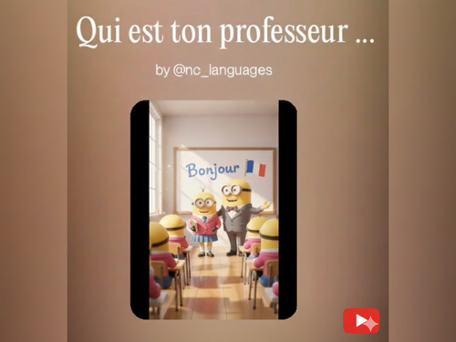 FRENCH SONG Grade 6 Unit 10: Les professeurs (Lyrics, Worksheet and ...
