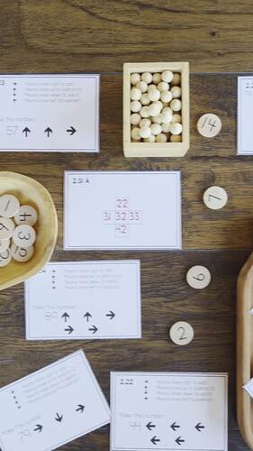 Montessori math: hundreds board task cards Bundle by Montessorikiwi