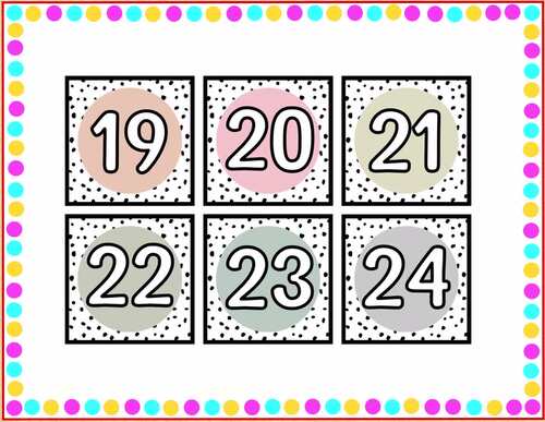Printable Boho Neutral Spotty Classroom Calendar Labels, Calendar Cards