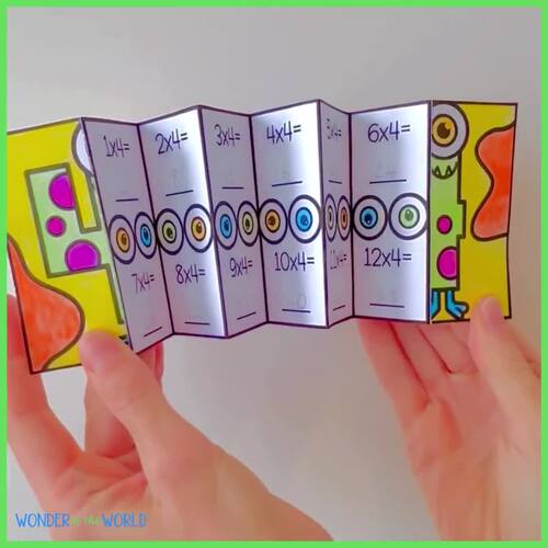 Halloween multiplication activity foldouts for 2-12 times tables ...