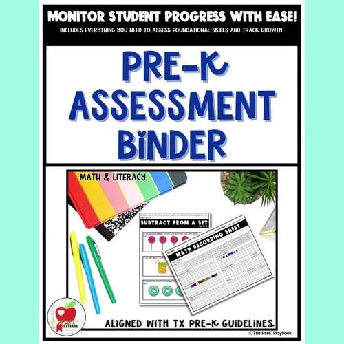 PreK Assessments | Data Sheets | Math & Literacy | Preschool | Kinder