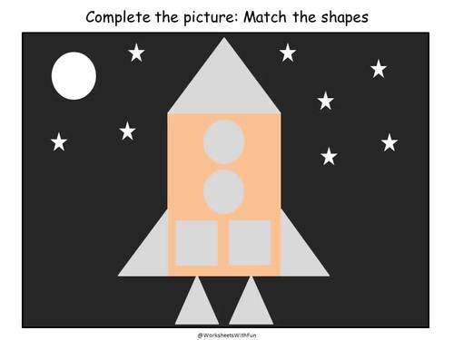 Shapes Busy Binder, Kindergarten Morning Work, 2 D Shapes Quiet Book, T-105
