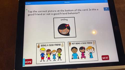 Being a Good Friend BOOM Card Activity: Digital Lesson by Panda Speech