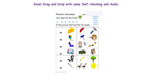 /ee/ says /ē/ Word Family - Printable Worksheets + Drag and Drop Easel ...