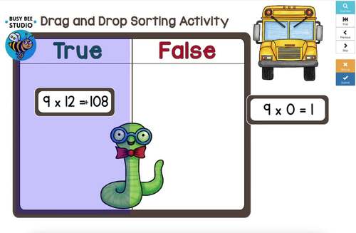 Boom Cards Multiplication Facts Fluency True or False Sorts by Busy Bee ...