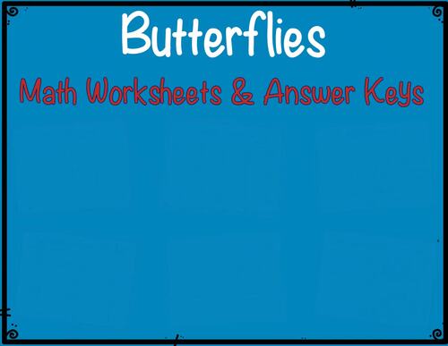 Butterflies Themed Kindergarten ELA and Math Worksheets | TPT