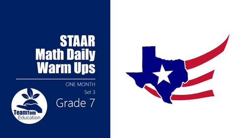 STAAR Math Daily Warm Ups Grade 7 Set #3 by Team Tom | TPT