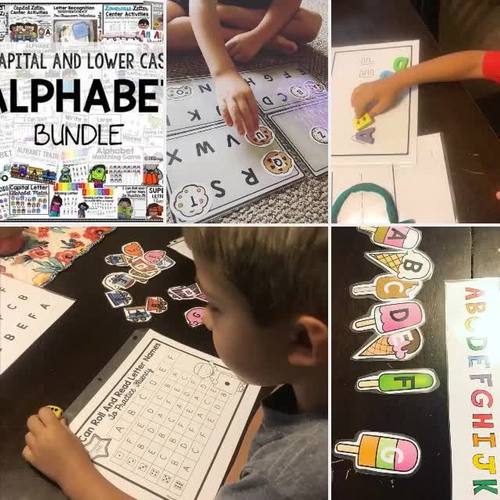 Kindergarten Capital & Lowercase Letter Sound Games Literacy Centers ...