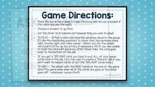 Accuracy SPLASH! -- Spring Decoding & Fluency Game by MsJordanReads