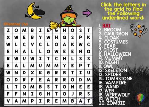 Word Search: Halloween Edition (BOOM™ Cards Teletherapy and Distance ...