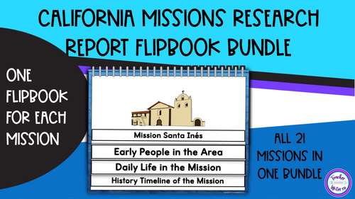 California History | 4th Grade Mission Report Flipbook Bundle by ...