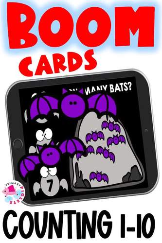 Halloween Counting to 10 Math Boom Cards Kindergarten by Primary Piglets