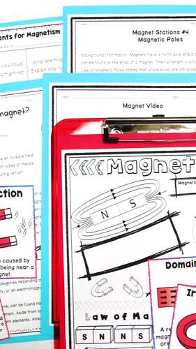 Magnetism Unit Magnets Activities Worksheets NGSS by Teaching Muse